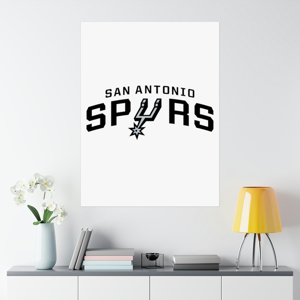 NBA Team Logos San Antonio Spurs Painting Bedroom Living Room Wall Art ...